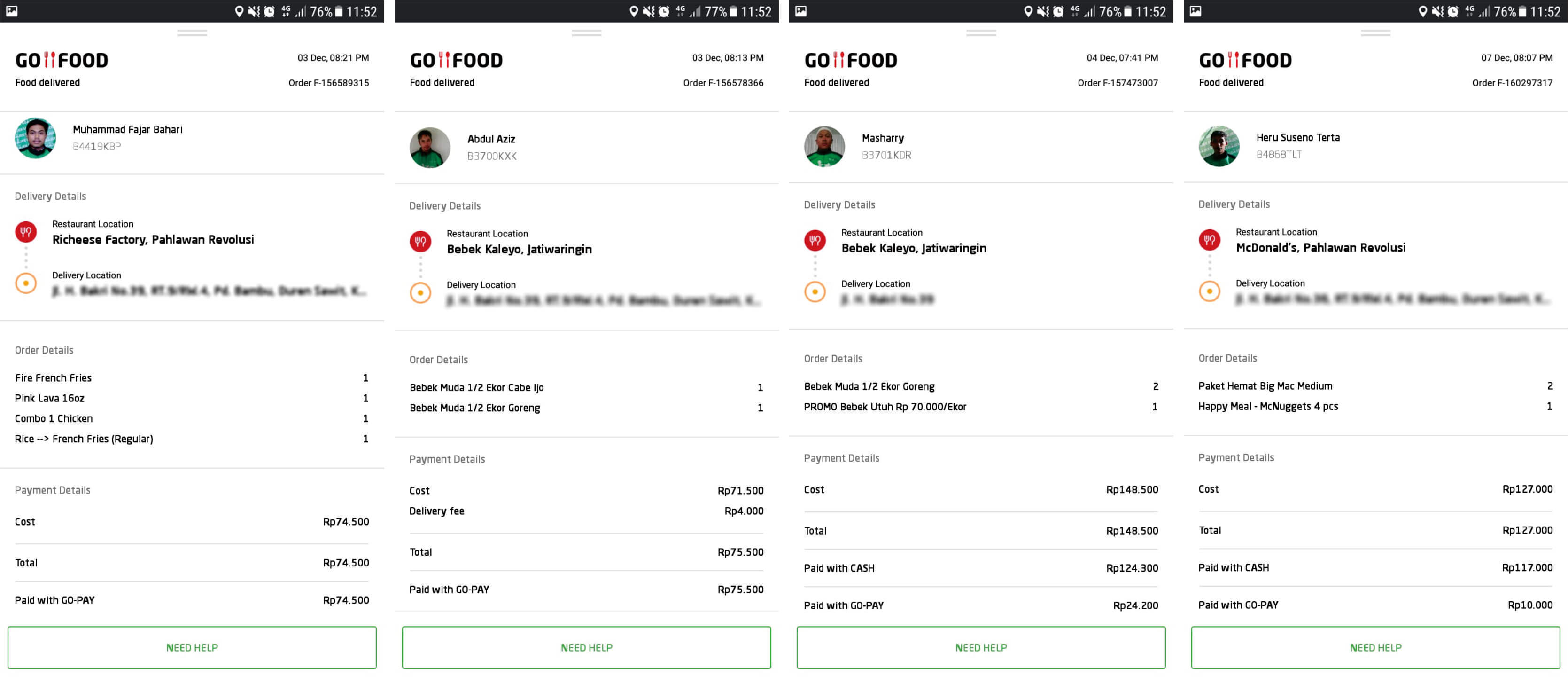 Hari ke-40. Tentang Go-Food, pasang tabung gas, beli bunga Mawar untuk ...